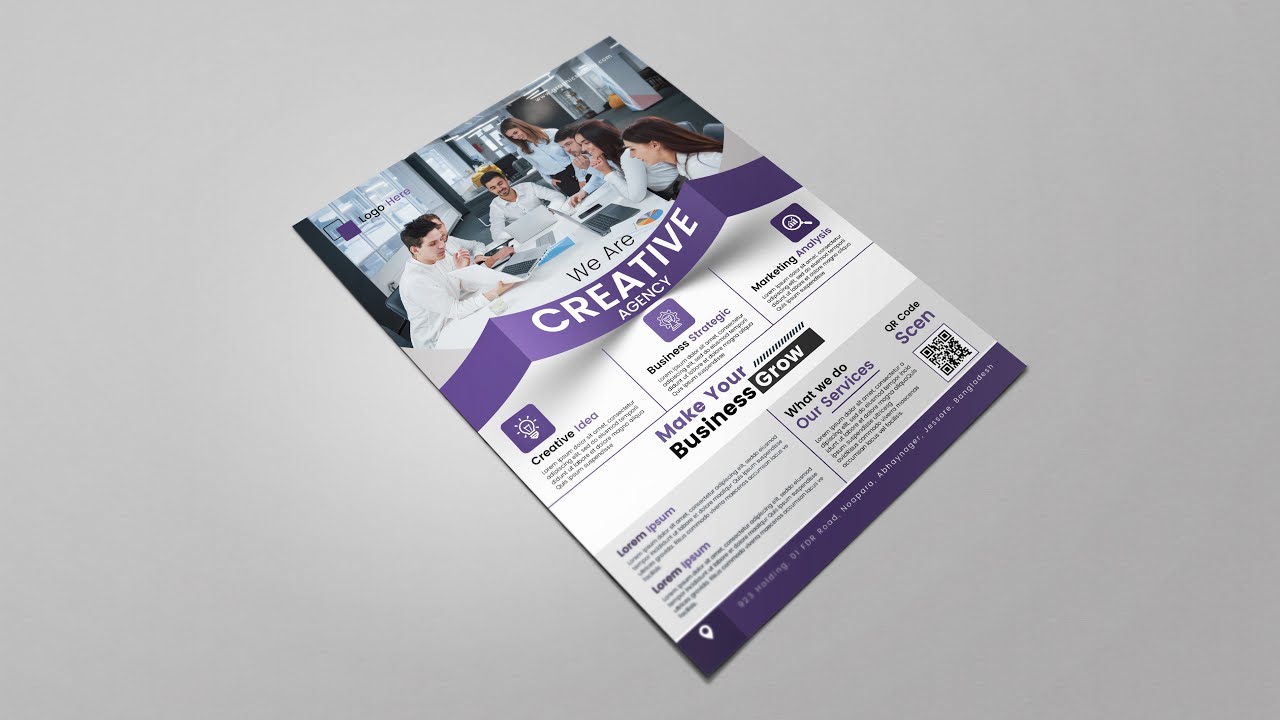 Business Flyer Design || How to Design Professional Flyer in Photoshop ...