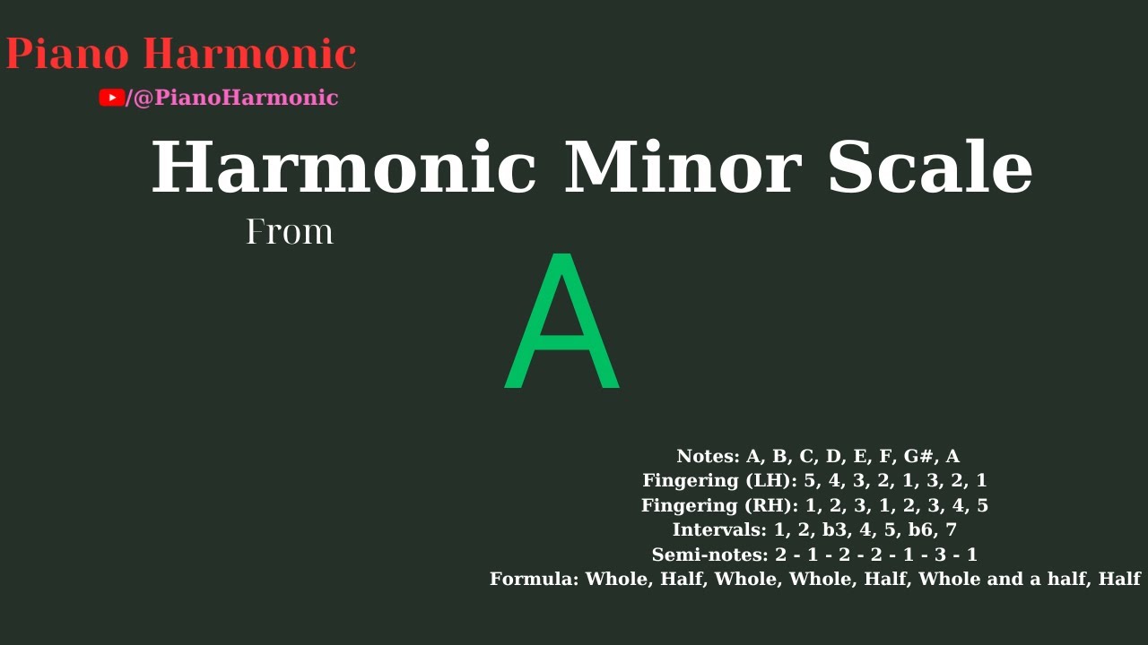A Harmonic Minor Scale " Music Theory " #harmonic #scalemodel @harmonic ...