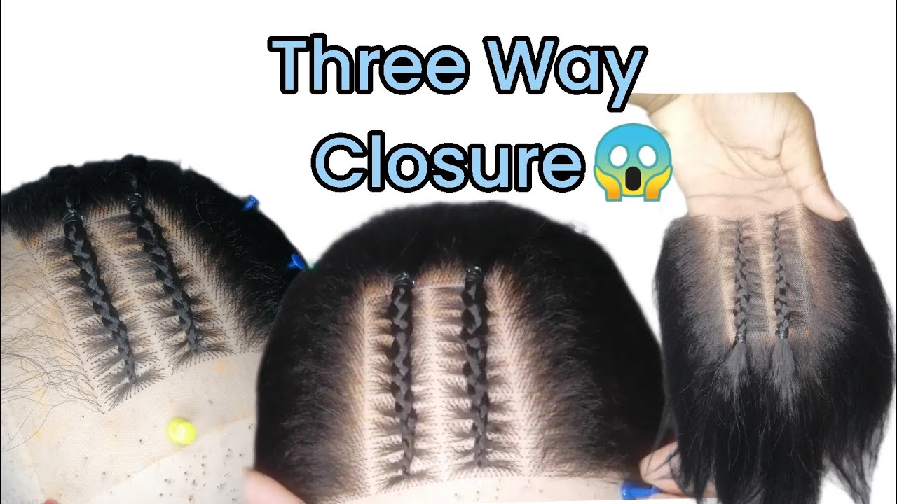 How to make a 4×4 Three Way Closure | Hair Ventilation Pattern ...