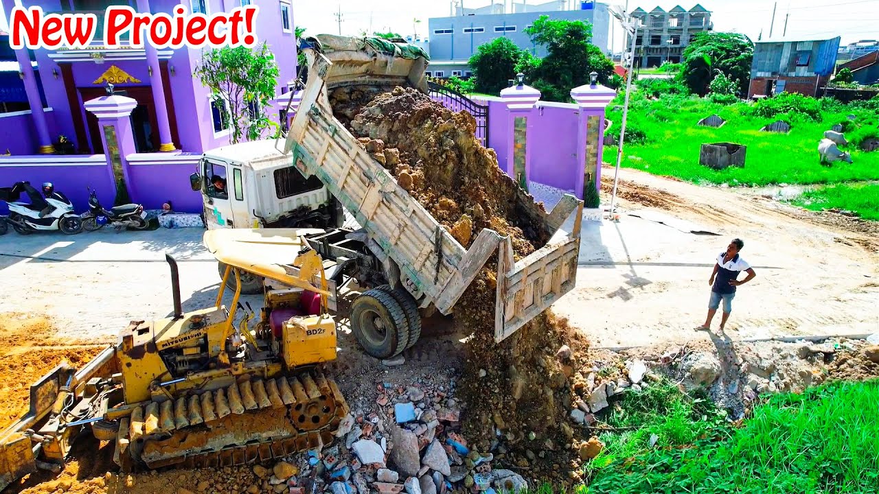 Open New Project! Landfill Delete Field By Dozer Mitsubishi BD2 Pushing ...