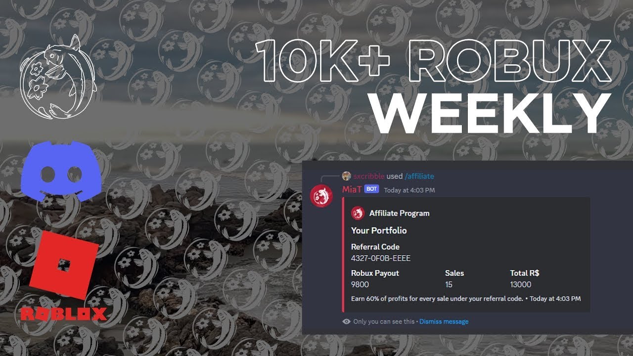 Make 10K+ Robux weekly on RBLX MiaTech Affiliates - YouTube