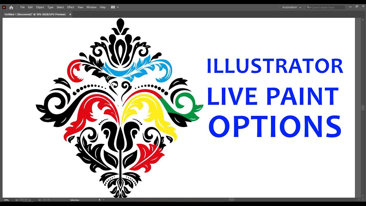 Live Paint - Make, Merge, Release, Expand, Gap Options explained simple ...