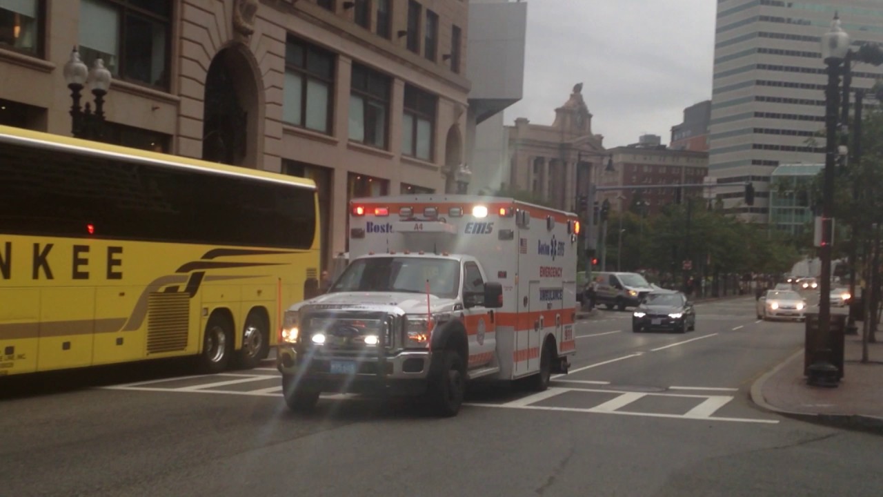 Boston EMS *NEW* Ambulance A4 Responding!!! - YouTube