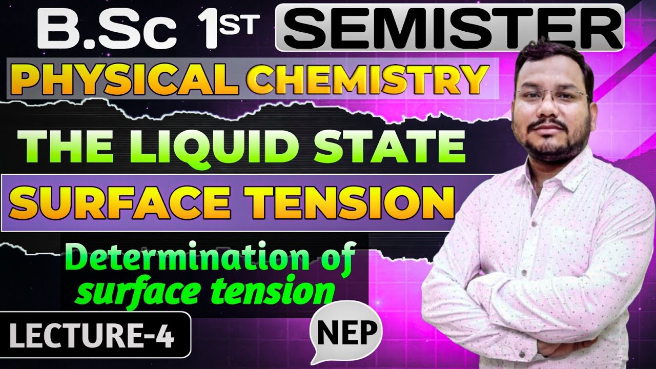 Surface tension | determination of surface tension | the liquid state ...
