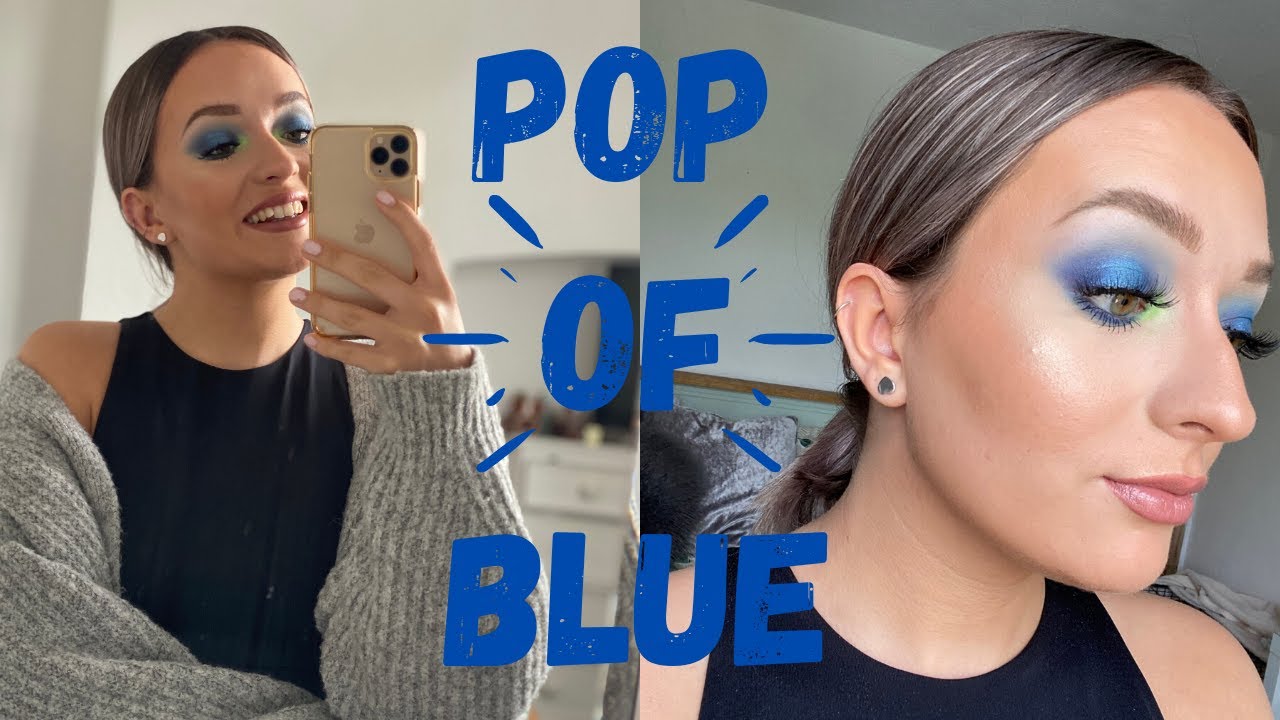 CHIT CHAT POP OF BLUE MAKEUP LOOK - YouTube