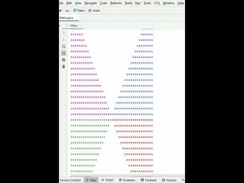 Colorful butterfly pattern in java | Use colors to print butterfly pattern in java | Nested for ...