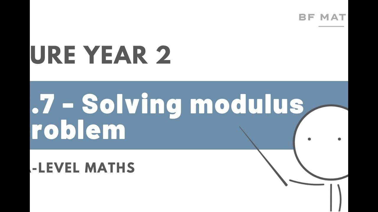 Edexcel P2 Chp 2.7 - Solving modulus problems - YouTube