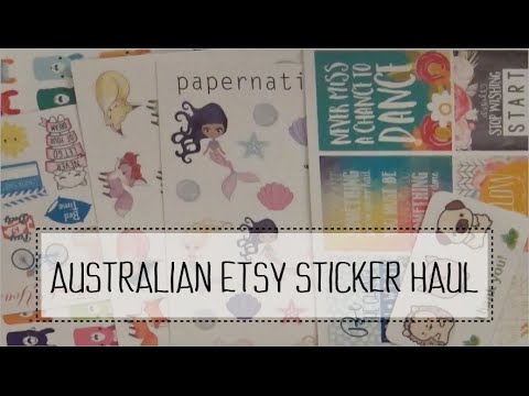 AUSTRALIAN ETSY STICKER HAUL-ft. LilyPink Prints, PapernationAU, Basil&Mint  | The Real Me