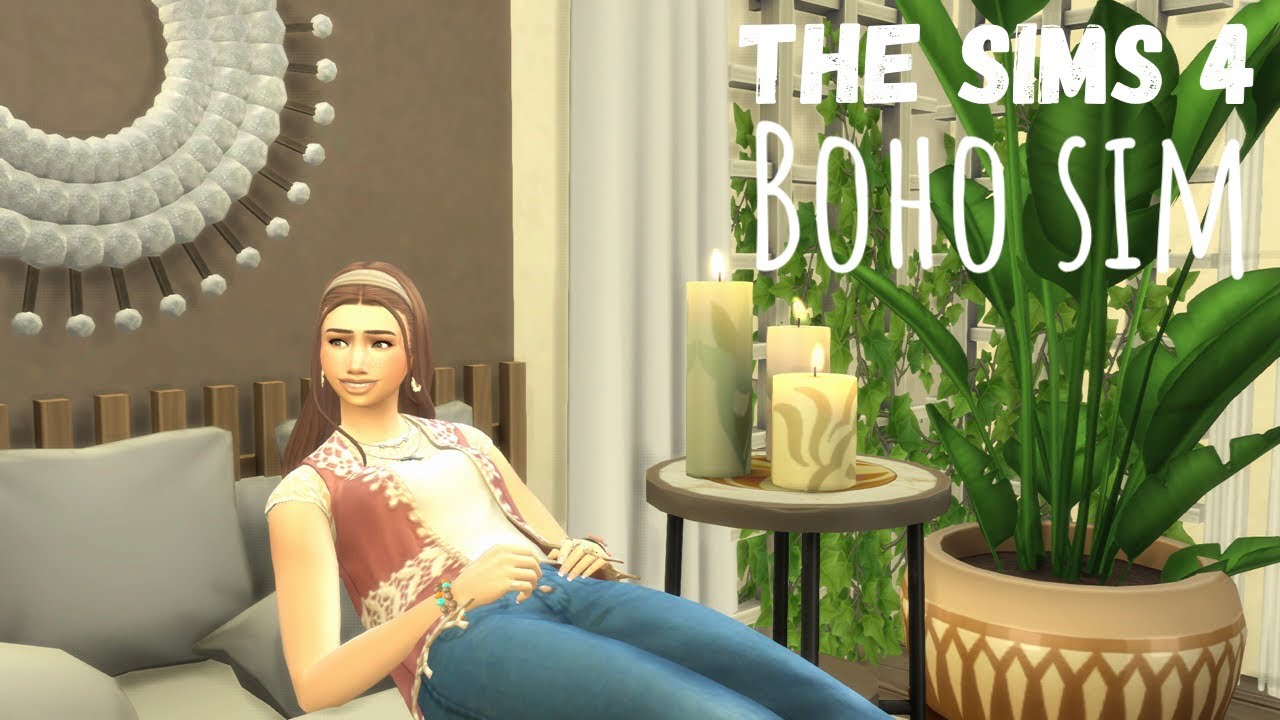 The Sims 4 CAS ~ ☘️ Boho Sim 🌼 ~ No CC - YouTube
