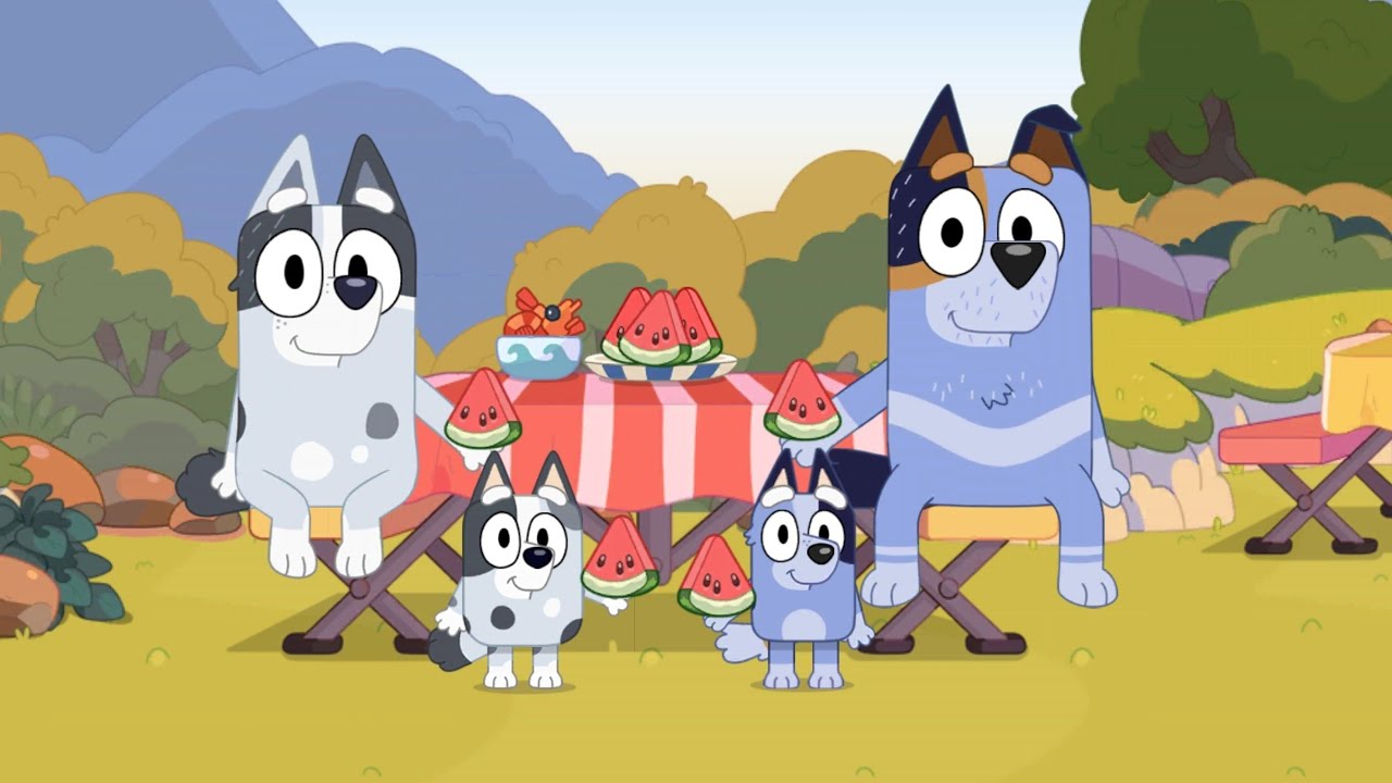 Bluey: Muffin's Watermelon Party at Camping! 🍉⛺ Fun Family Adventure ...