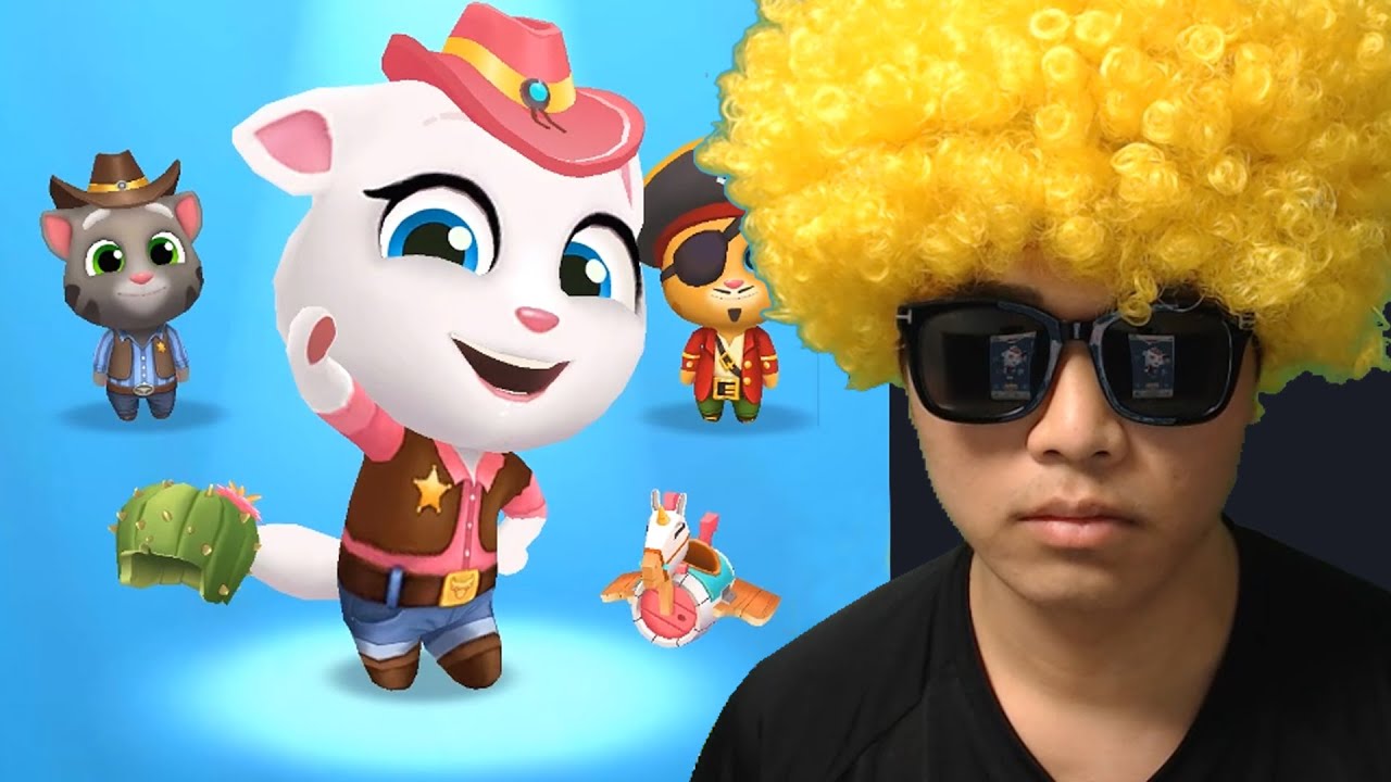 Talking Tom Gold Run Cowboy Angela Gameplay - YouTube