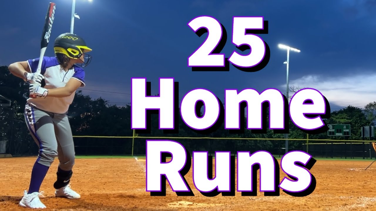 Softball Girl Blasts 25 Baseball Home Runs - YouTube