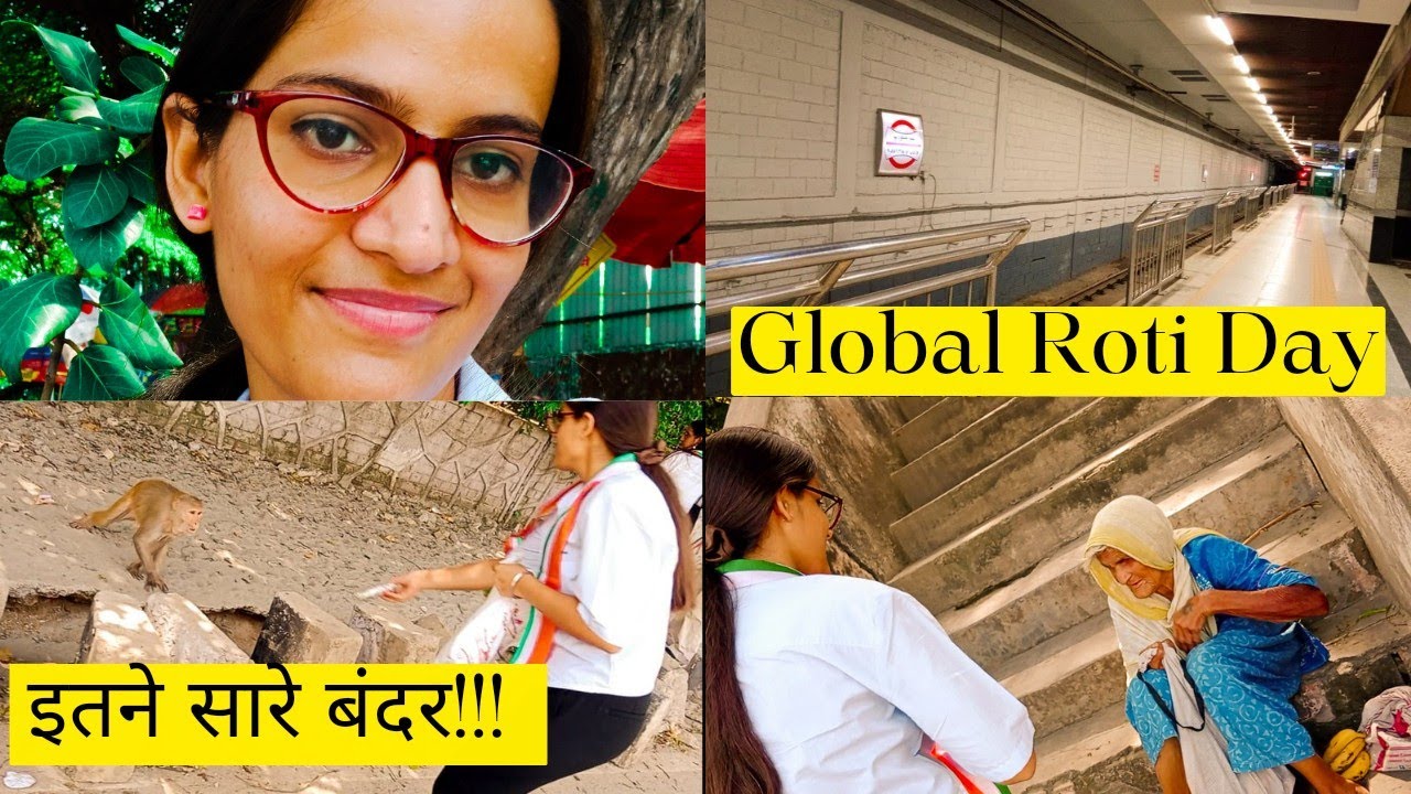 Global roti day #delhiuniversity #sbko khana diya #viralvideo #global ...