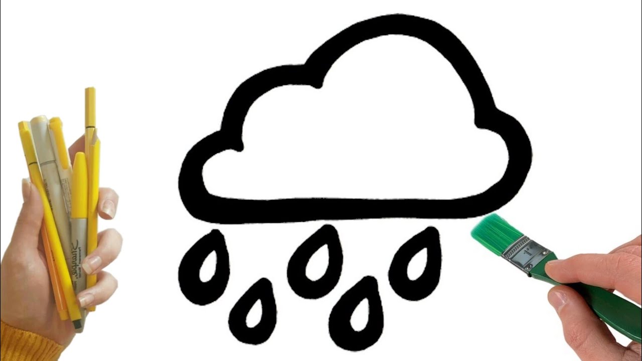Easy Rain drawing,painting and colouring for kids, toodles ideas for ...