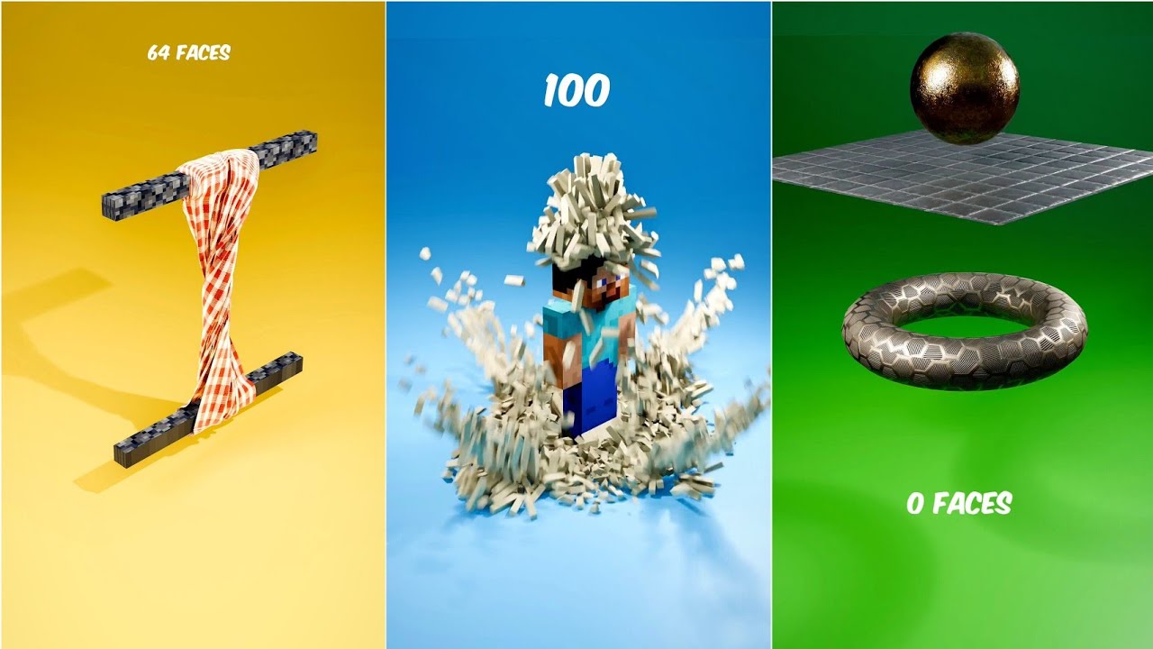 Different statisfying Minecraft 3d simulation - YouTube