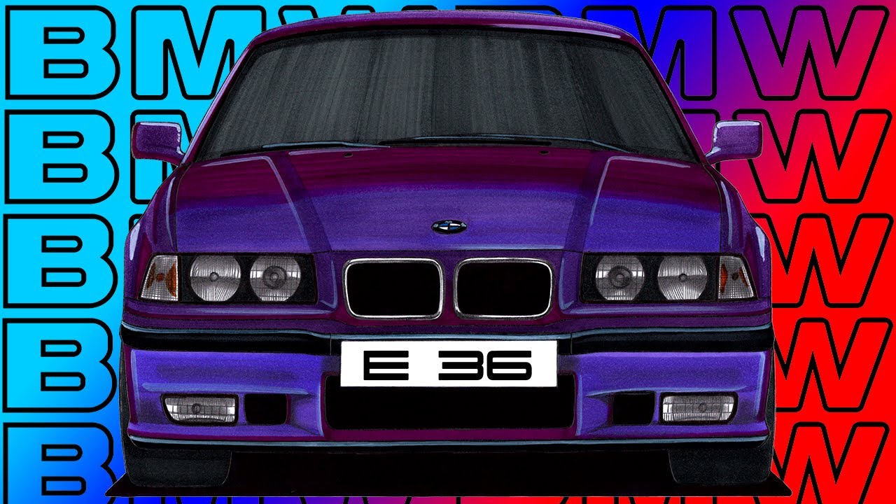 Малюємо BMW E36 | Drawing BMW E36 | Zeichnung des legendären BMW E36 ...