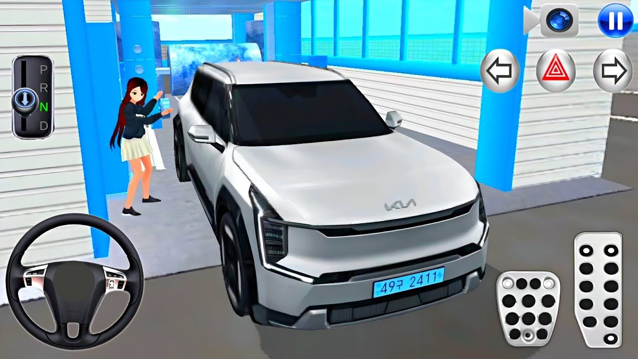 Wash New Kia EV9 Electric SUV Car | 3D Driving Class | Rido Games #3 ...