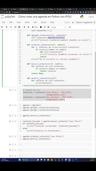 ¿Cómo crear una agenda en Python con POO? - YouTube
