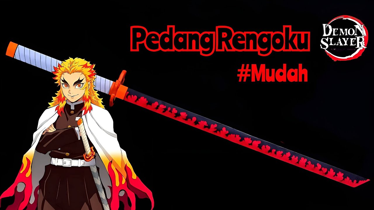 Diy: Cara membuat pedang pembunuh iblis rengoku dari kertas. Pedang ...