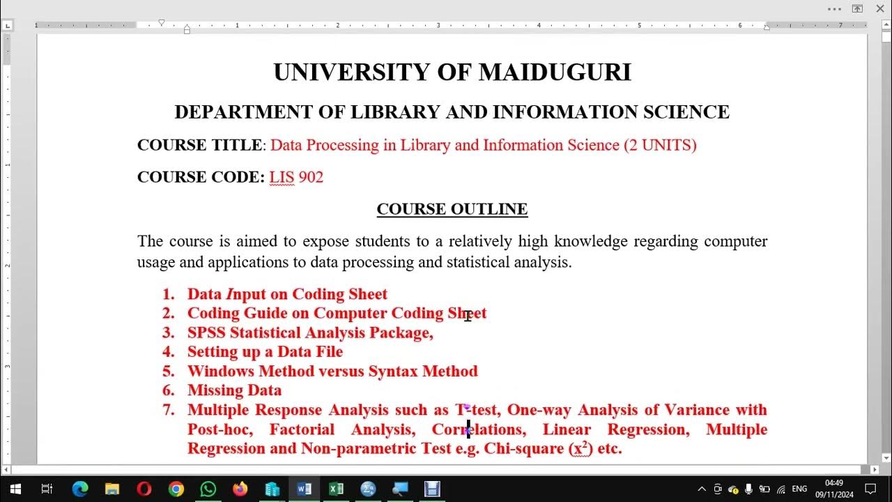 Introduction to Data Processing in Library and Information Science - YouTube