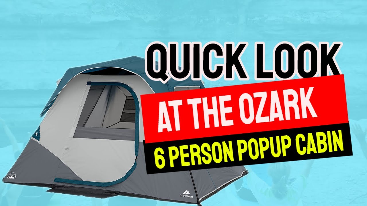 A quick look at Ozark popup 6 person cabin tent - YouTube