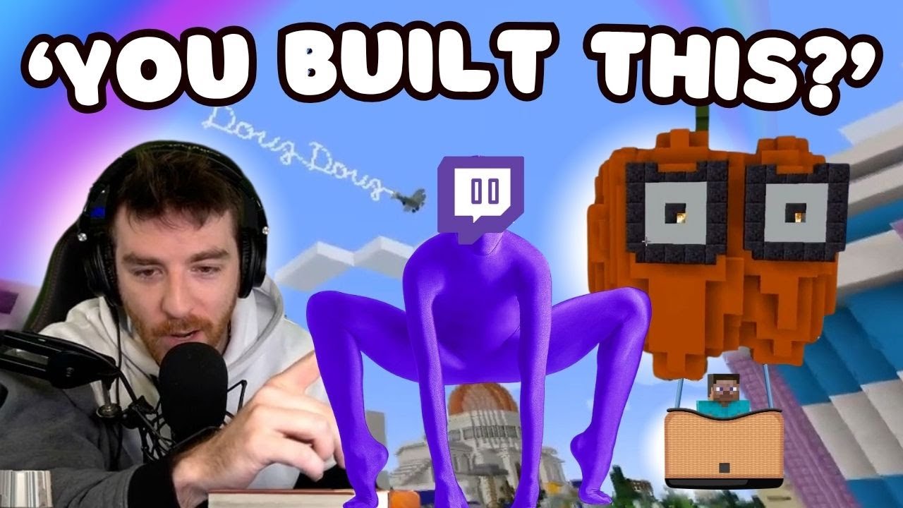 Doug reacts to his own Minecraft server - YouTube