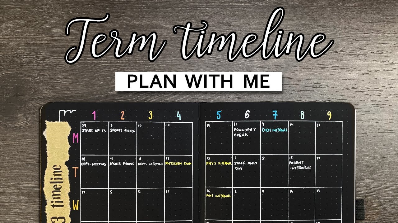 Plan With Me | Term 3 Timeline | Bullet Journal Setup - YouTube