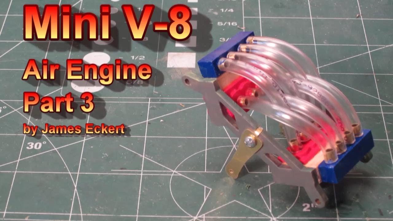 Mini V8 Air Engine Part 3 - YouTube