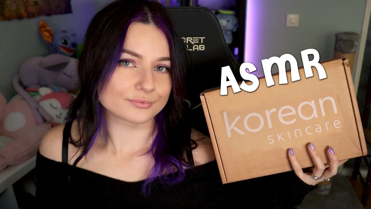 ASMR Korean Skincare Unboxing on a Rainy Day | Relaxing & Calm Sounds ...
