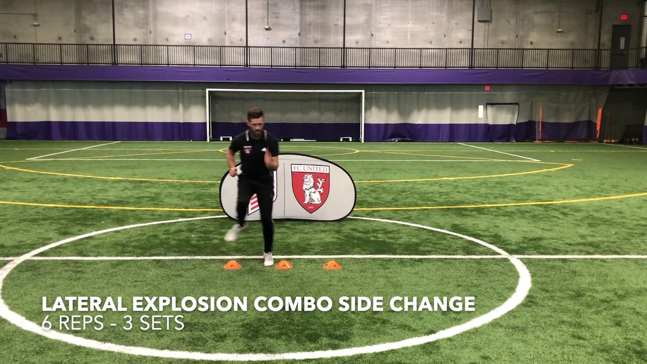 Explosion Exercise Lateral Skis w High Knees + Combo Side Change - YouTube