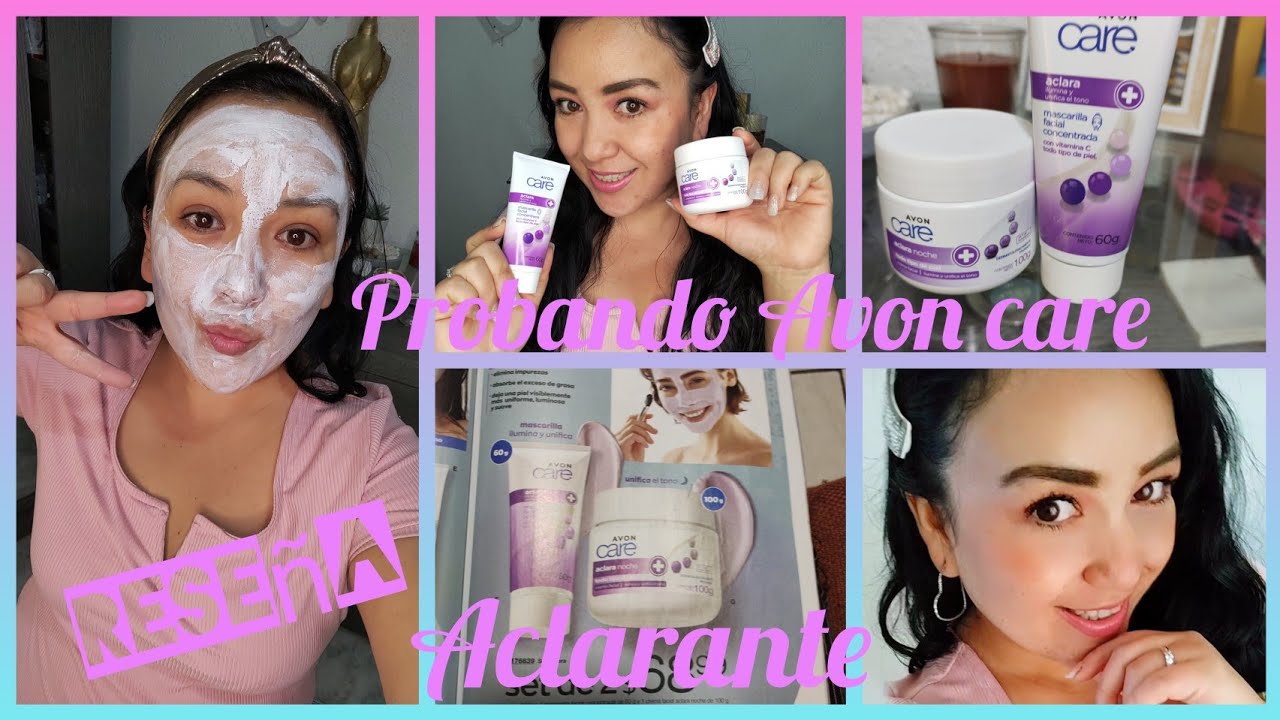 probando la línea de avon care aclarante funciona? mascarilla y crema ...