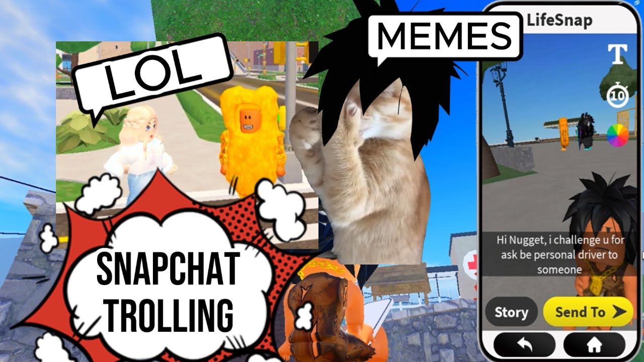 ROBLOX MEMES funniest best moments PART 14 SNAPCHAT TROLLING NUGGET # ...