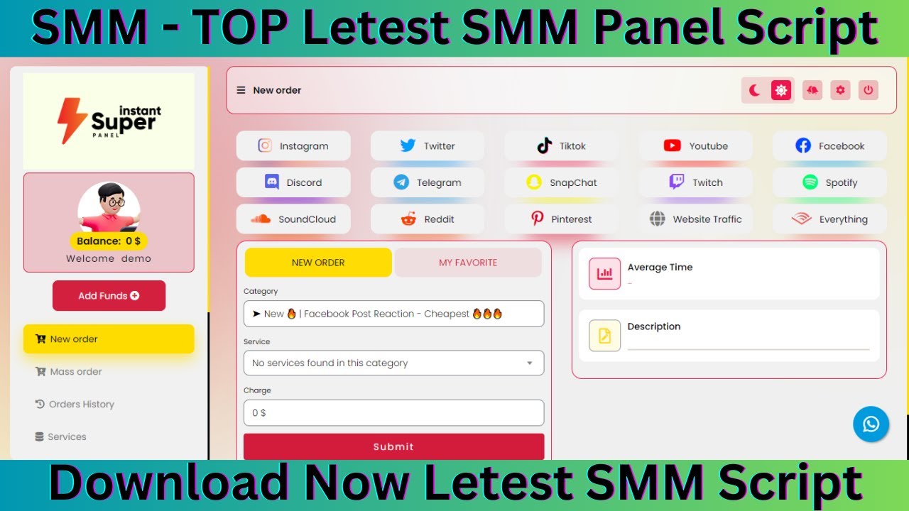 SMM TOP Letest Script Download || New SMM Panel Script || SMM Panel BD ...