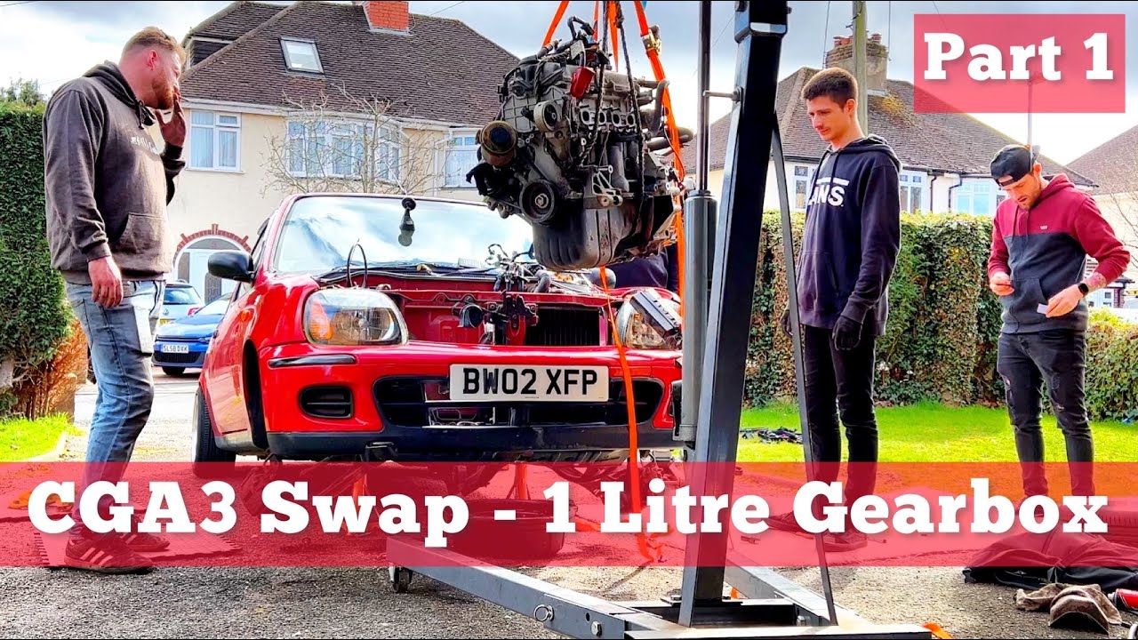 Micra K11 Engine Swap - CG10 to CGA3 - Part 1 - YouTube