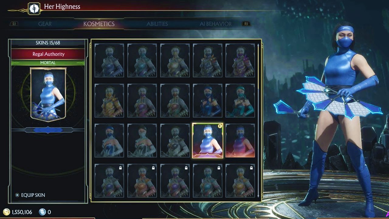 Klassic KITANA Skin REVEALED!!! [Showcase & Gameplay] MORTAL KOMBAT 11 ...