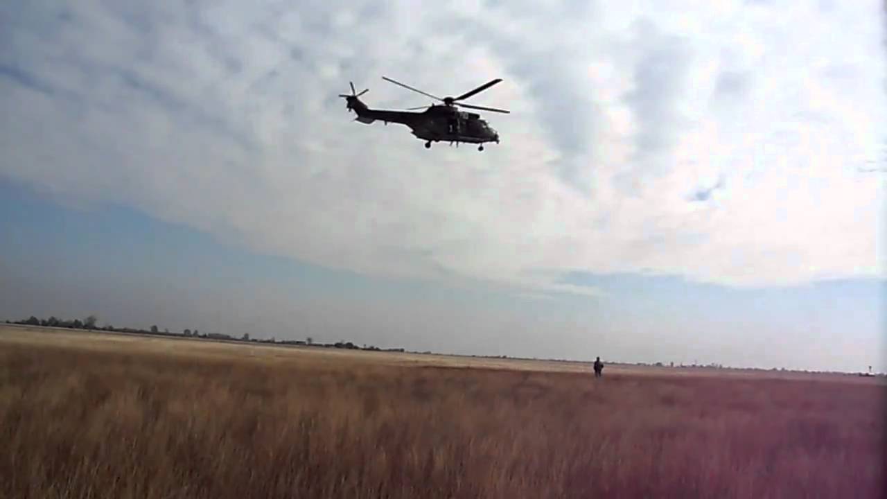 Human Extraction from a Military Helicopter - Eurocopter Cougar AS-532 ...