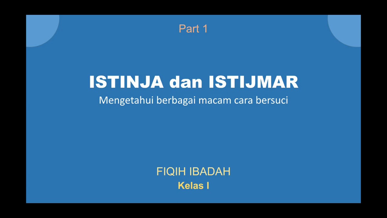 Istinja dan Istijmar - YouTube