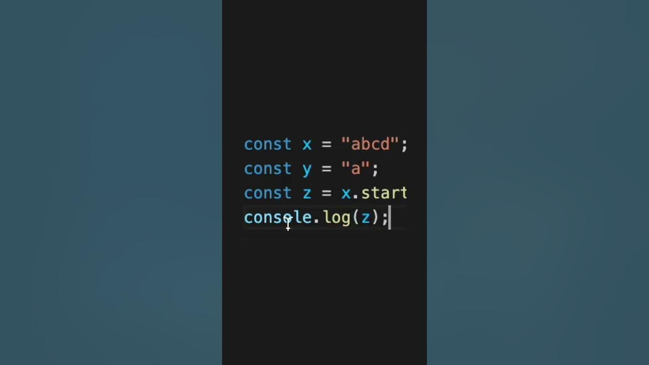 startsWith() & endsWith() #javascript - YouTube