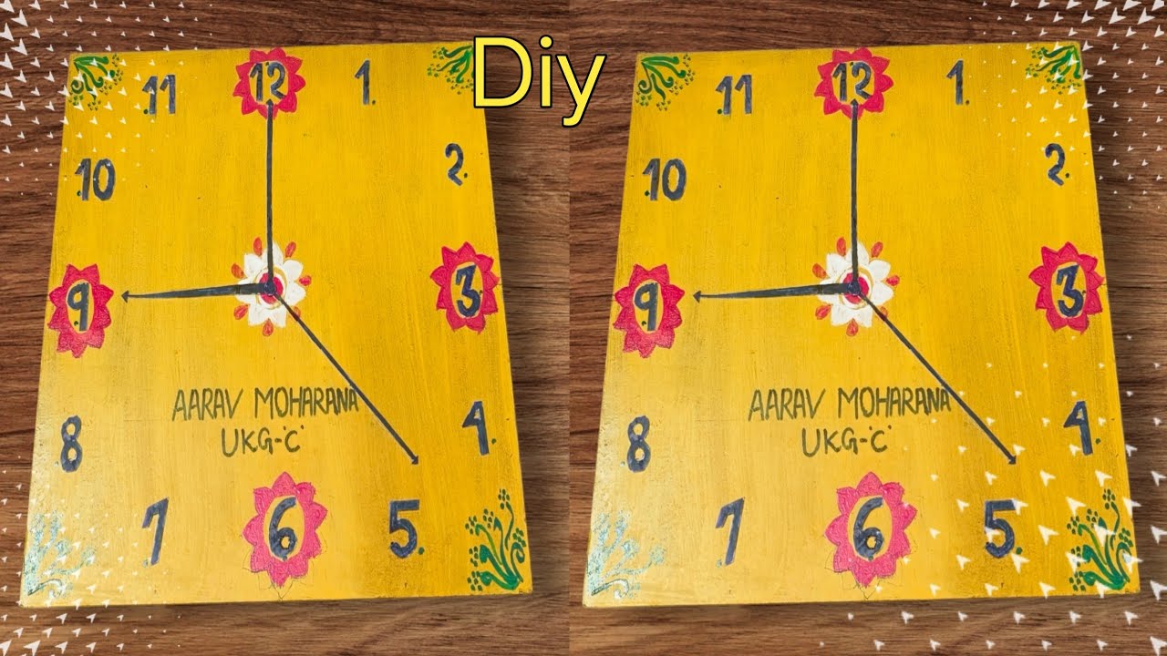 DIY School Project Wall Clock || School Project Ideas 💡 ⏰ - YouTube