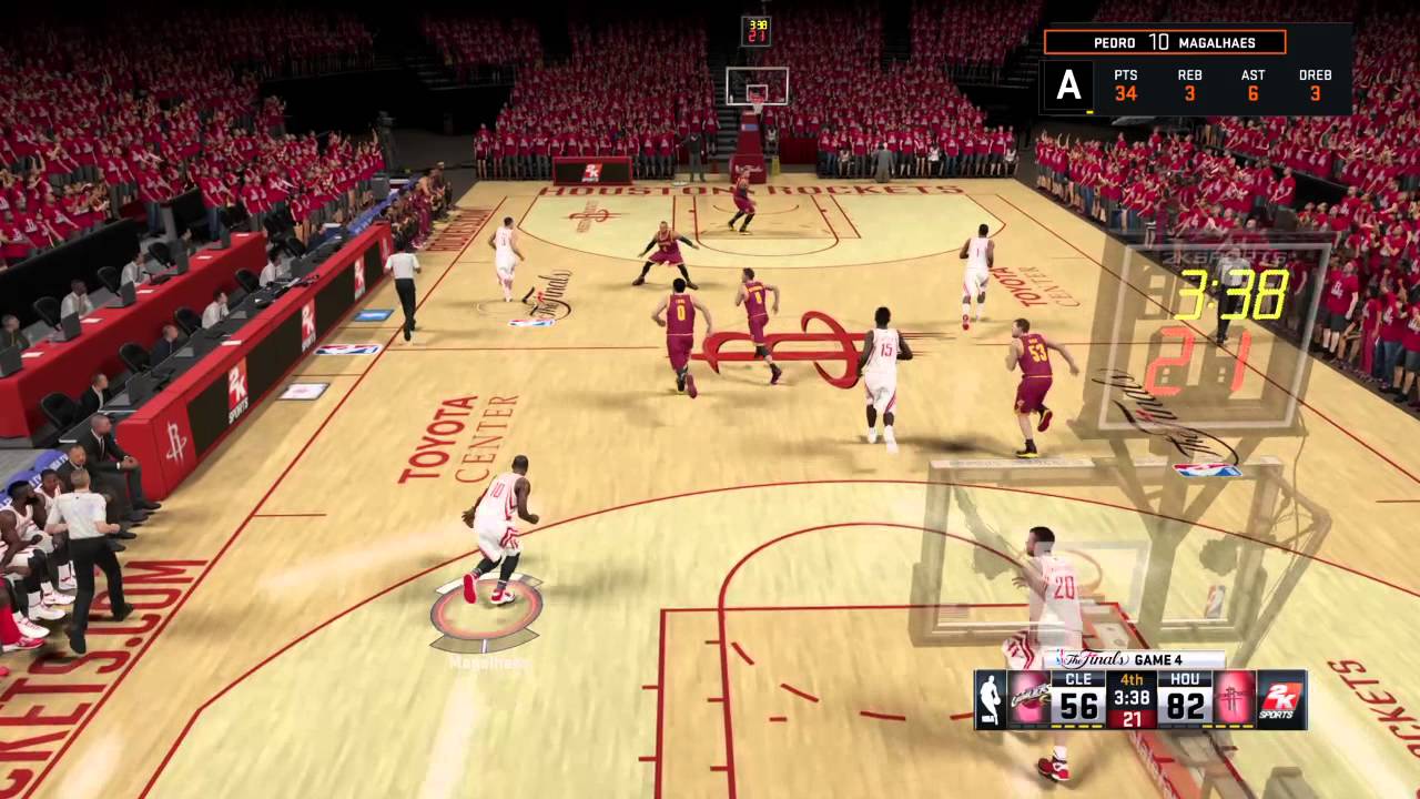NBA 2K15 game 4 rockets vs cavs 1 mvp 1 champinship and face scan - YouTube
