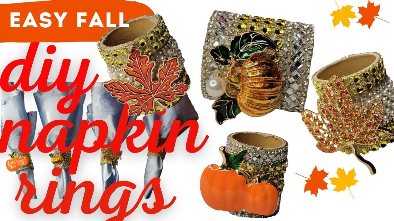 Create Stunning FALL Napkin Rings In Minutes! Diy Tutorial ...