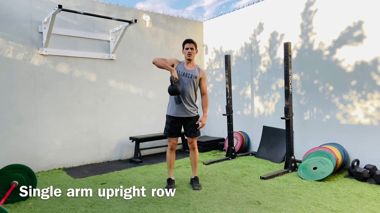Single arm upright row - YouTube
