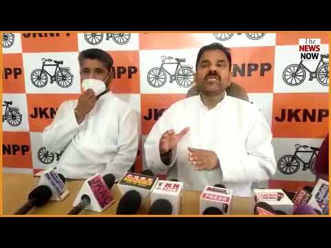 JKNPP Chairman, Harsh Dev Singh addressing a press conference at Jammu ...