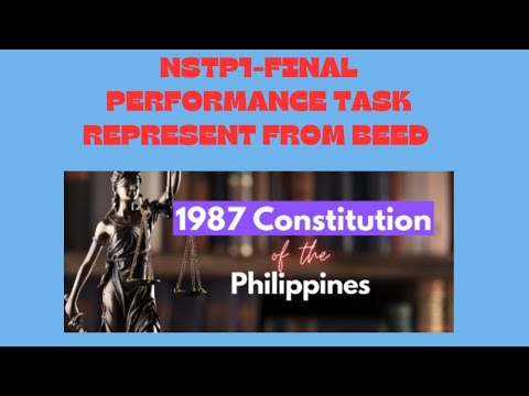 NSTP 1- Final Performance Task Represent from BEED - YouTube