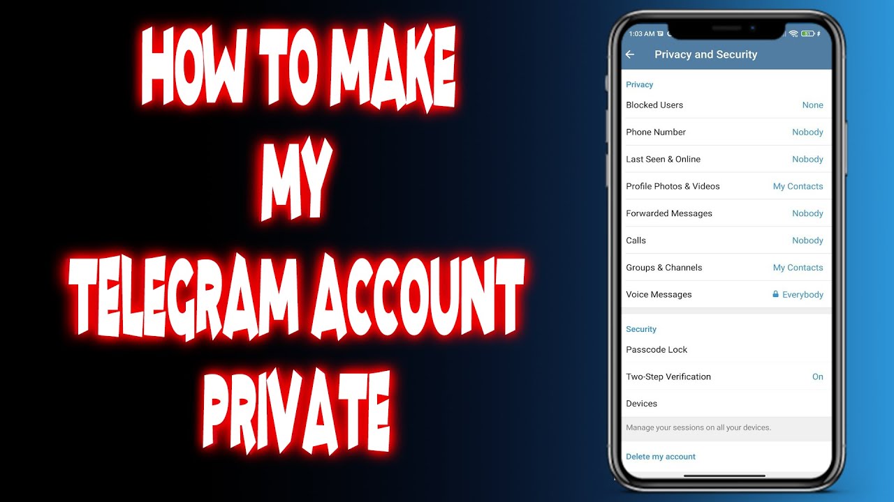 How to make my telegram account private? - YouTube