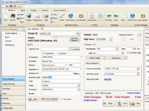 Microsoft Dynamics AX4 Order Processed by ExactShip's Windows ...