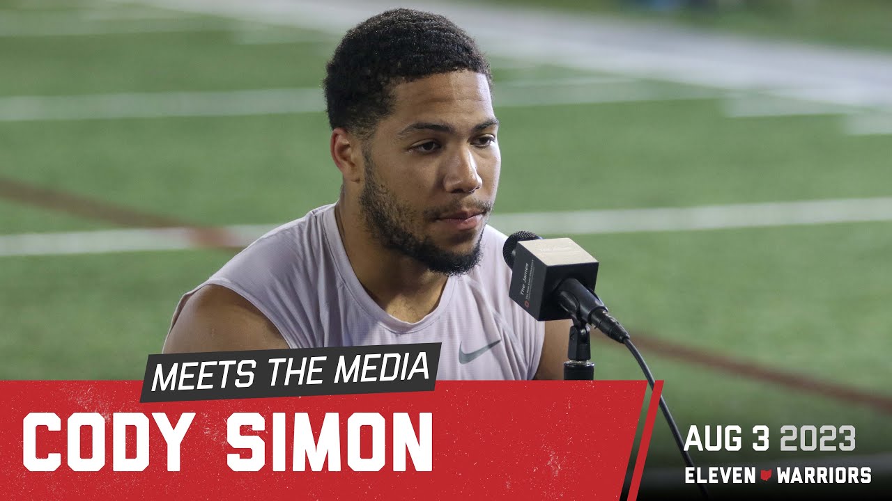 Cody Simon talks about his role for this upcoming season, playing alongside OSU LBs - YouTube