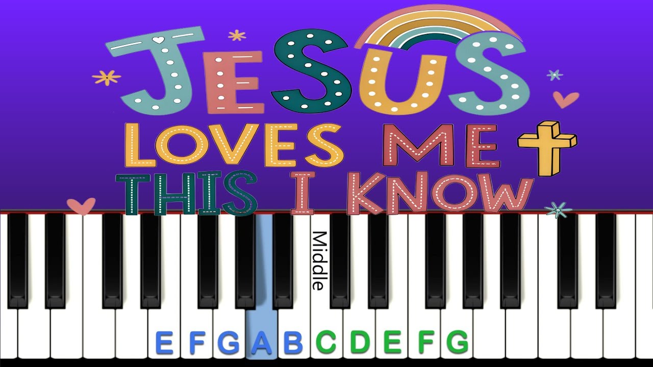Easy Jesus Loves Me Piano Tutorial play-along for Beginners! - YouTube