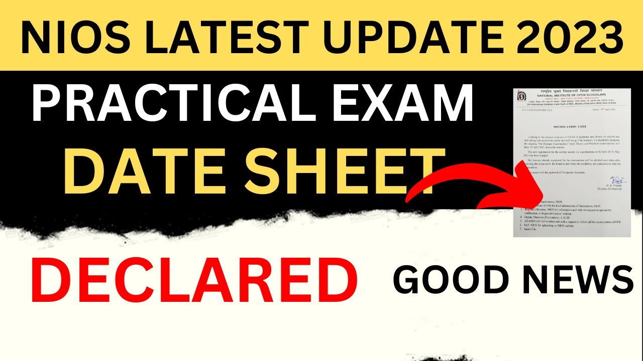 nios latest update 2023 | nios practical exam 2023 date sheet | nios ...