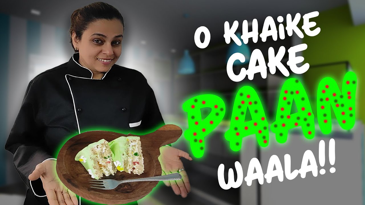 How To Make an EGGLESS PAAN CAKE (At Home) | Paan Flavoured Cake ...